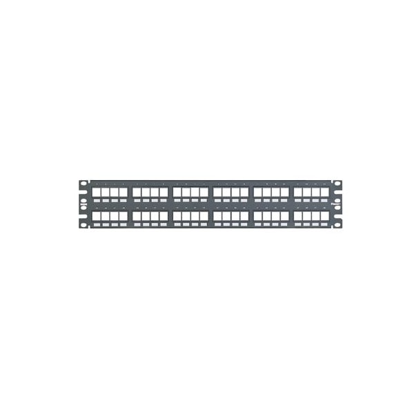 Panduit NETKEY 48 PORT PATCH PANEL, MODULAR FLUSH MOUNT 2RU, ROHS BLACK NKPP48FMY | Zoro